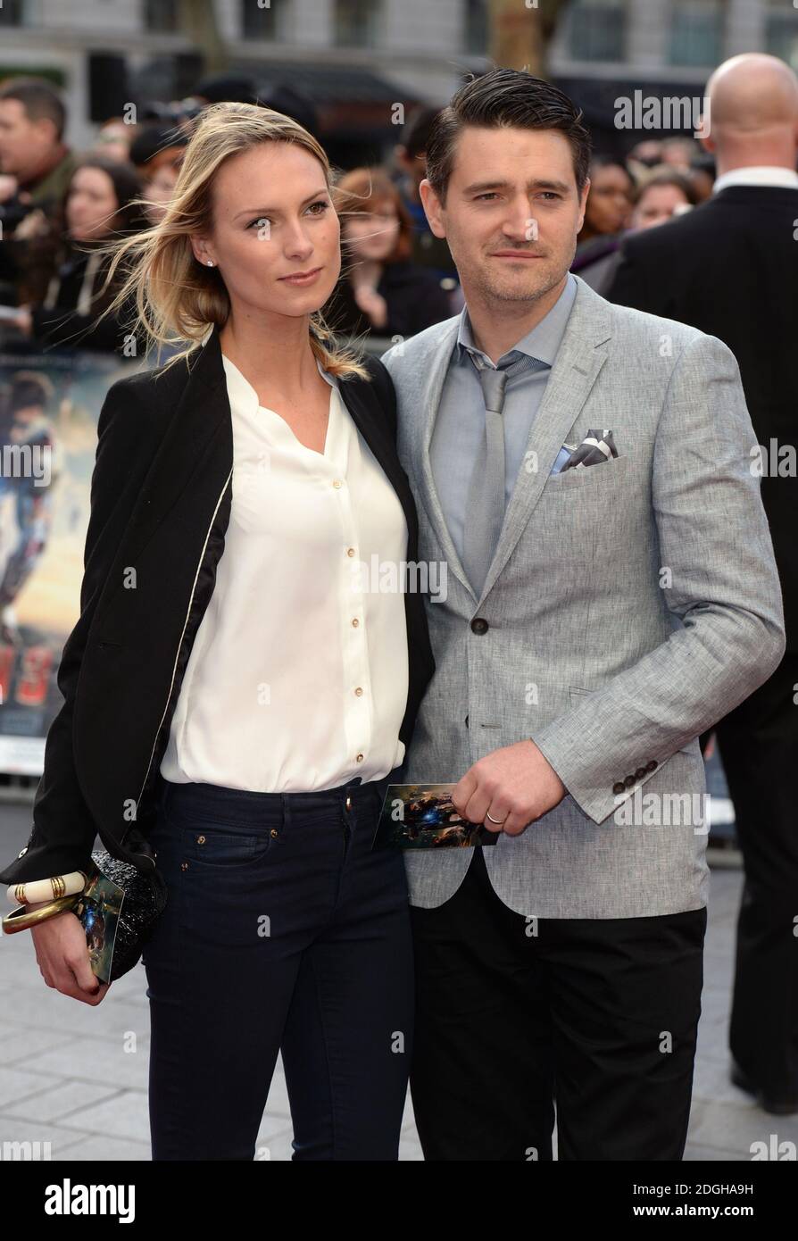 Tom Chambers and wife arriving at the Iron Man 3 UK Special Screening ...