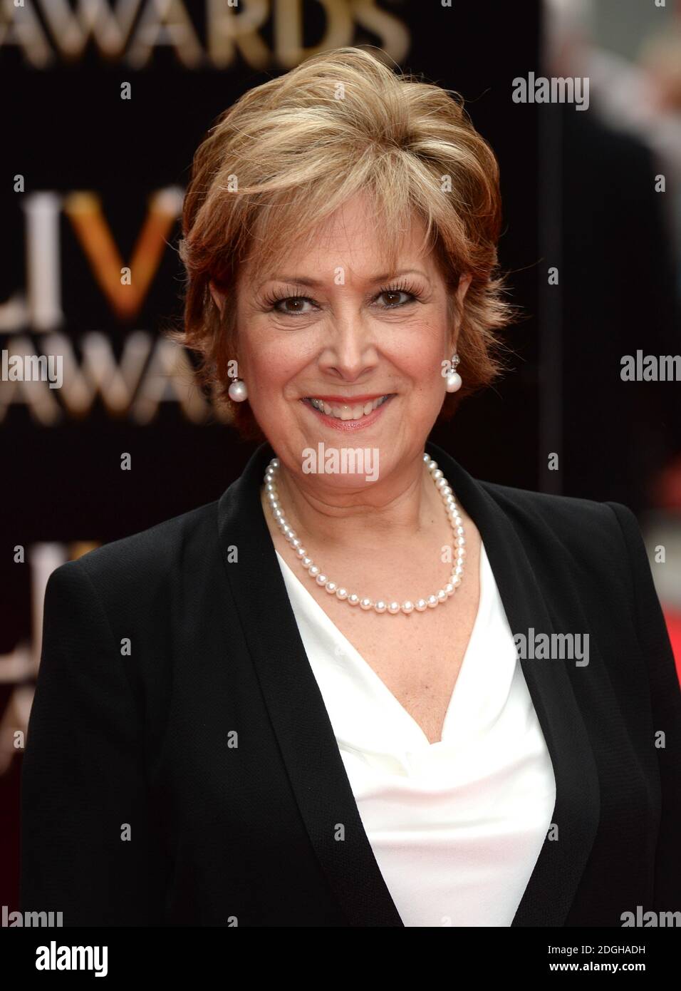 Lynda Bellingham arriving at the Olivier Awards 2013, Royal Opera House ...