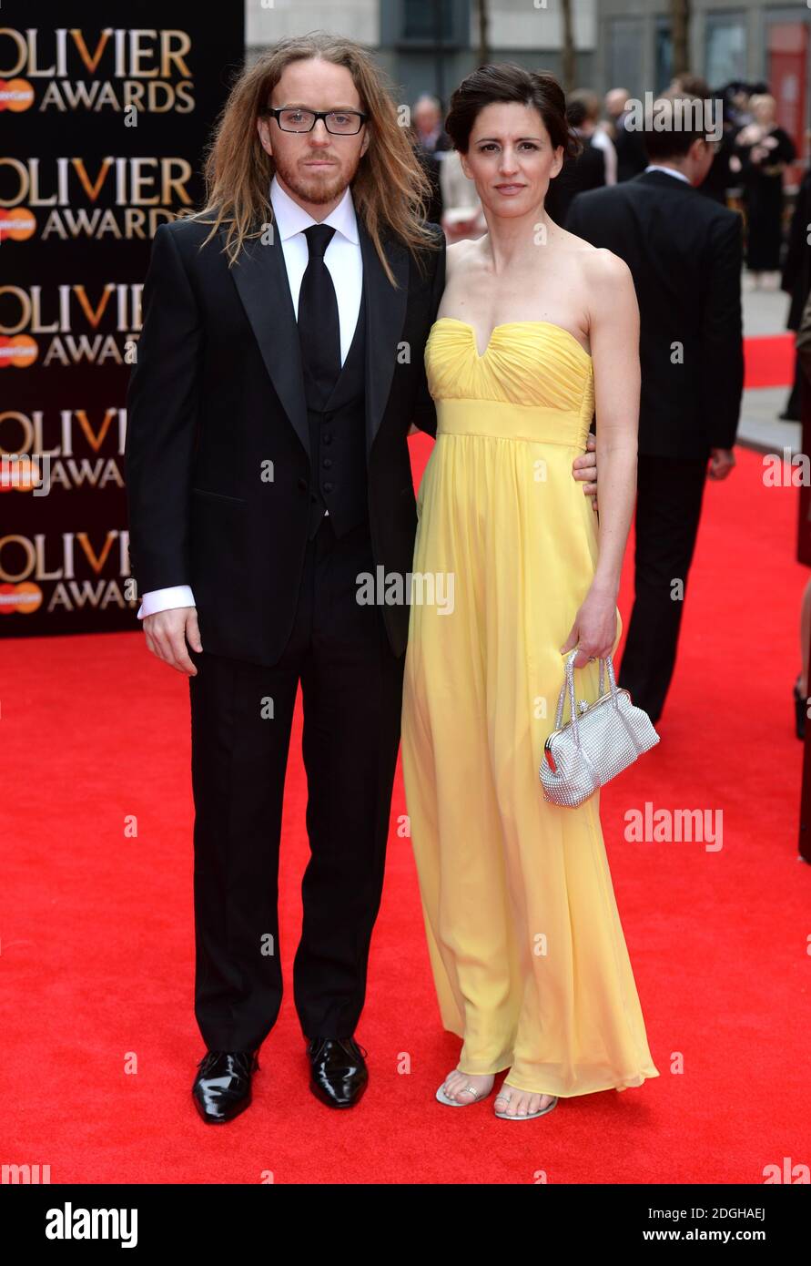 Tim Minchin and his wife Sarah arriving at the Olivier Awards 2013 ...