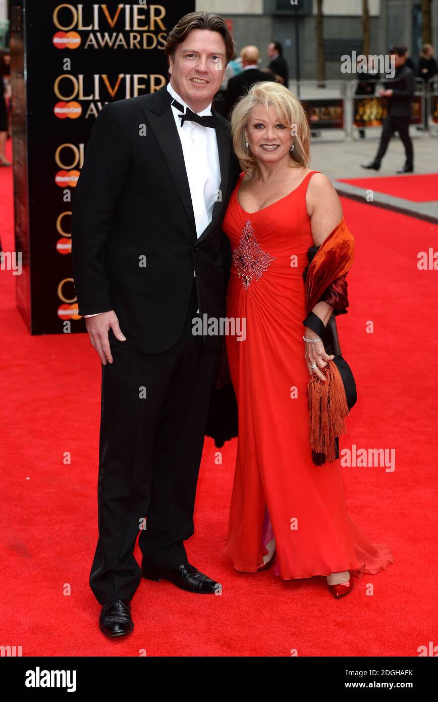 Elaine Paige and Justin Mallinson arriving at the Olivier Awards 2013 ...