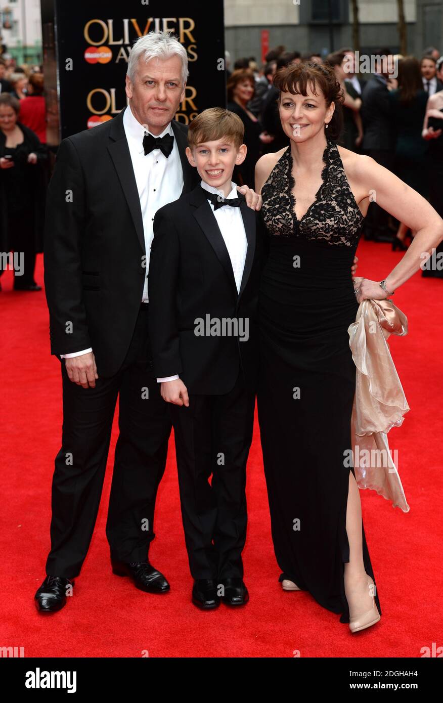 Deka Walmsley, Tade Biesinger and Gillian Bevan arriving at the Olivier ...