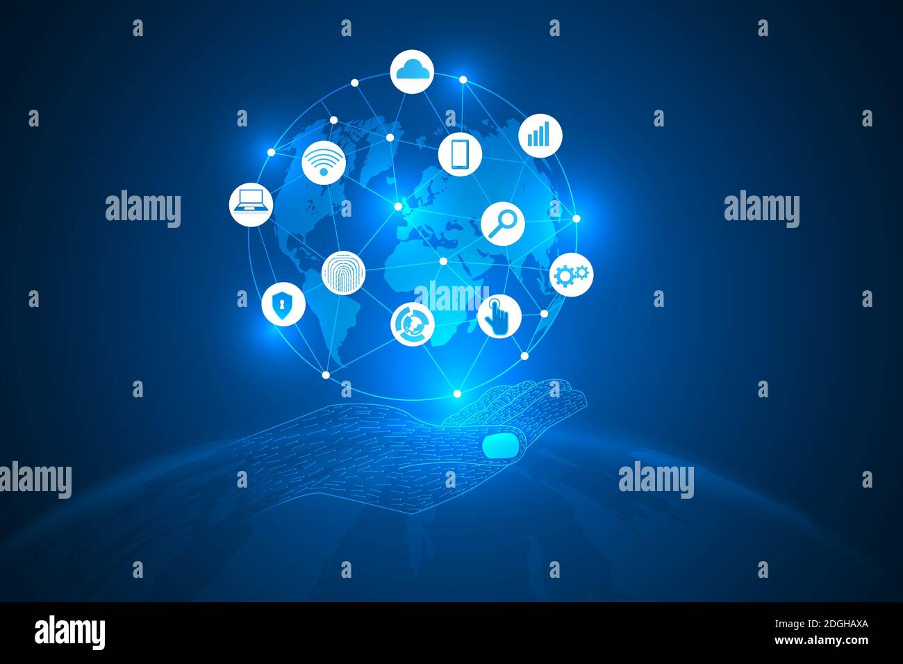 futuristic innovation and digital technology abstract background ...