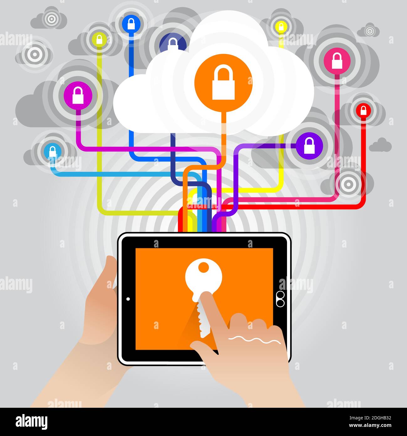 Password concept allow Stock Vector Images - Alamy