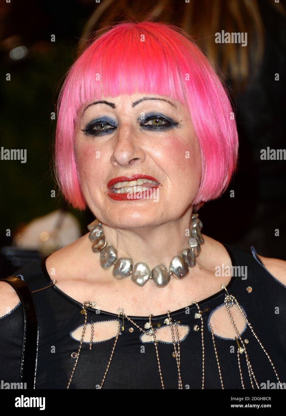 Zandra Rhodes arriving at the Costume Institute Benefit Gala at the ...