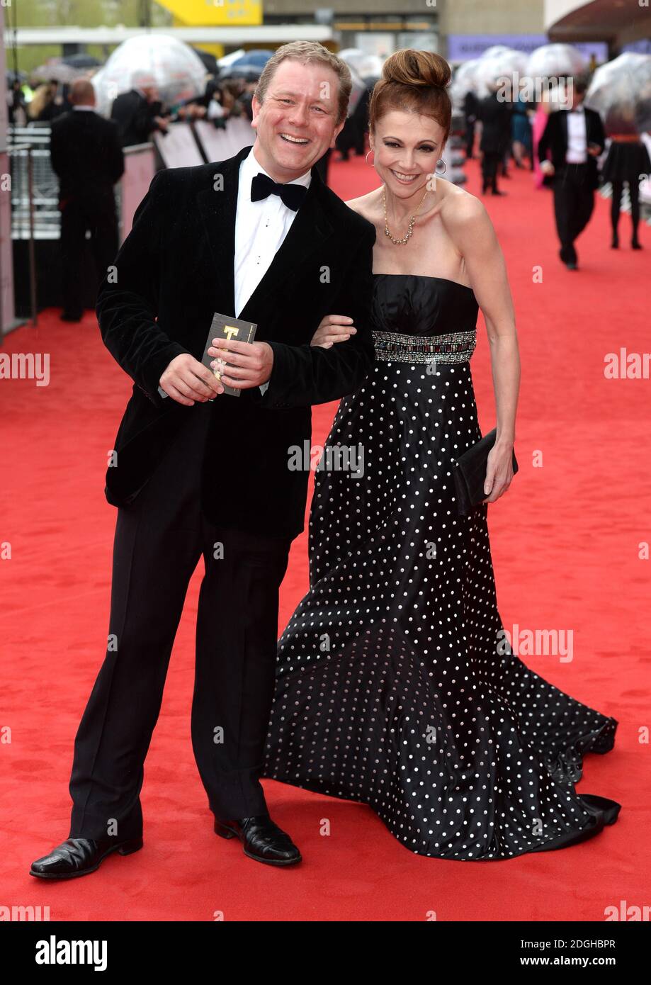 John Culshaw and Emma Samms arriving at the Arqiva British Academy ...
