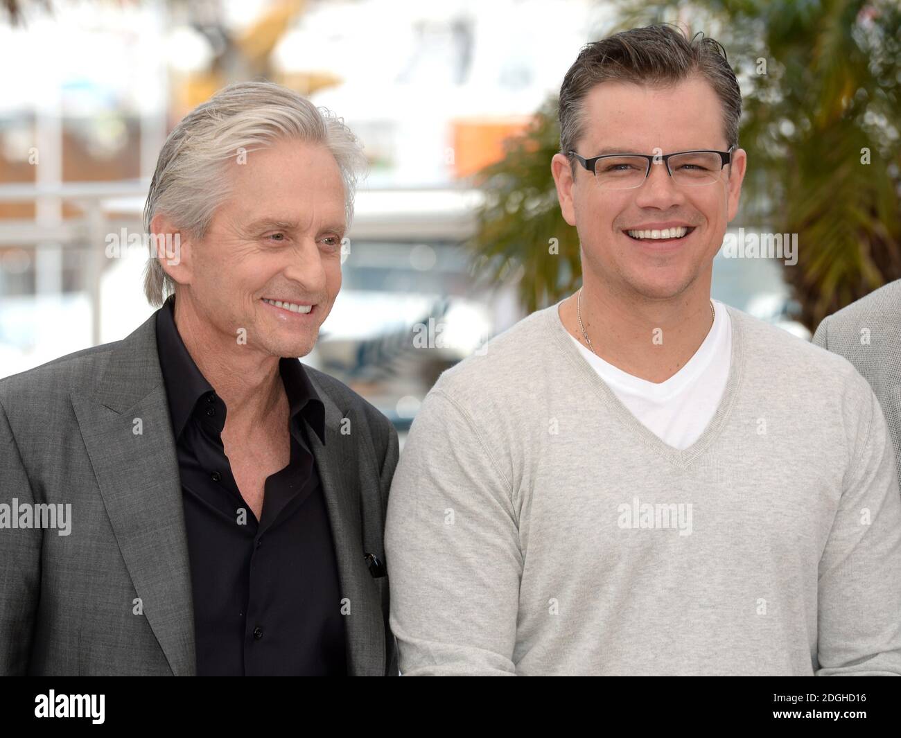 Michael Douglas and Matt Damon at the photocall for Behind The ...