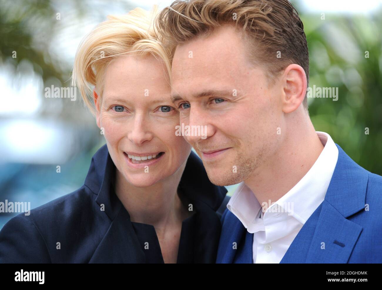 Tilda Swinton and Tom Hiddleston at the photocall for Only Lovers Left ...