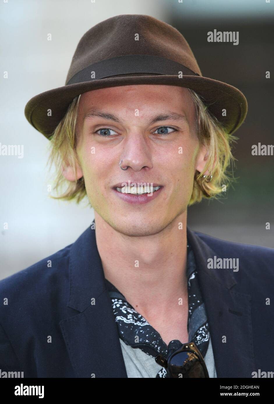 Jamie Campbell-Bower arriving at The Royal Academy Summer Exhibition ...