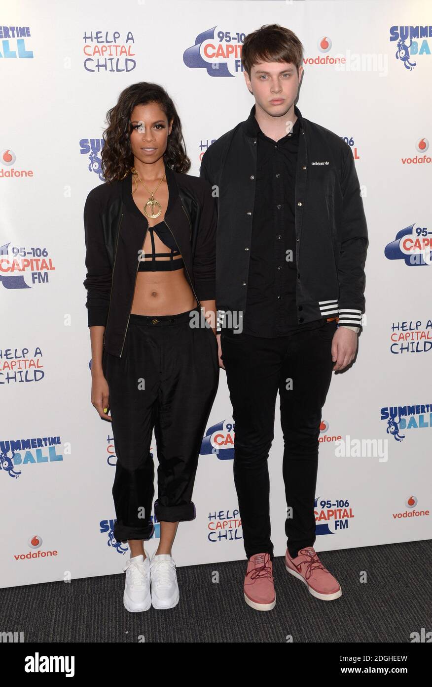 Aluna Francis and George Reid of AlunaGeorge attending the 2013 Capital ...