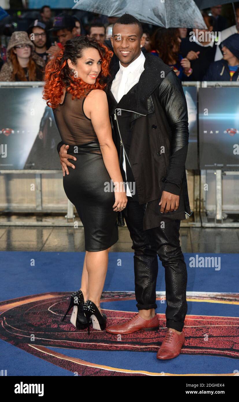 Oritse Williams and girlfriend Aimee at the Superman Man of Steel ...