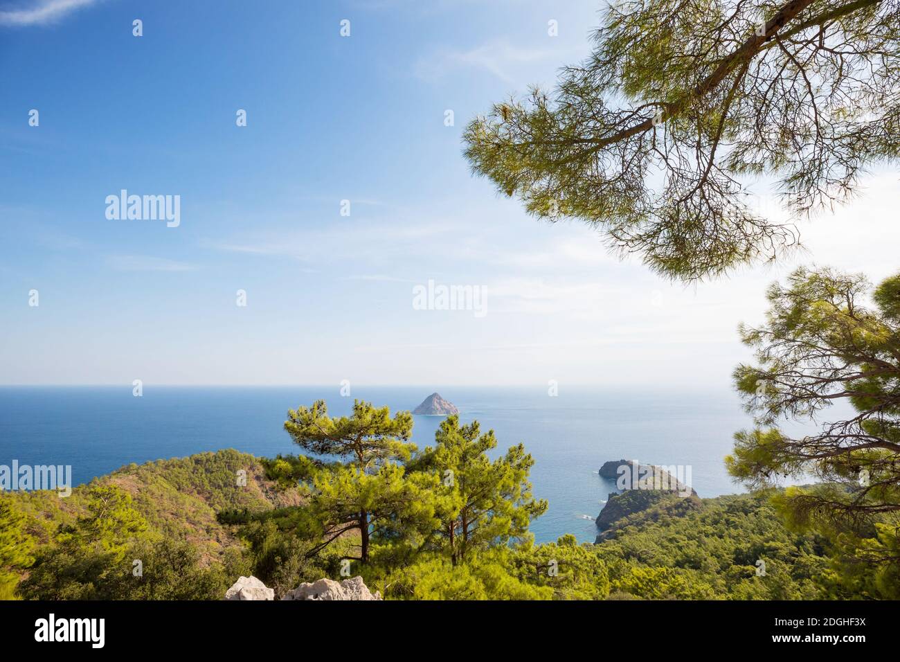 Beautiful sea coast in Turkey. Amazing natural landscapes along Lycian ...