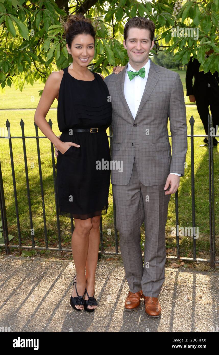 Matthew Morrison and girlfriend Renee Puente arriving at the Serpentine ...