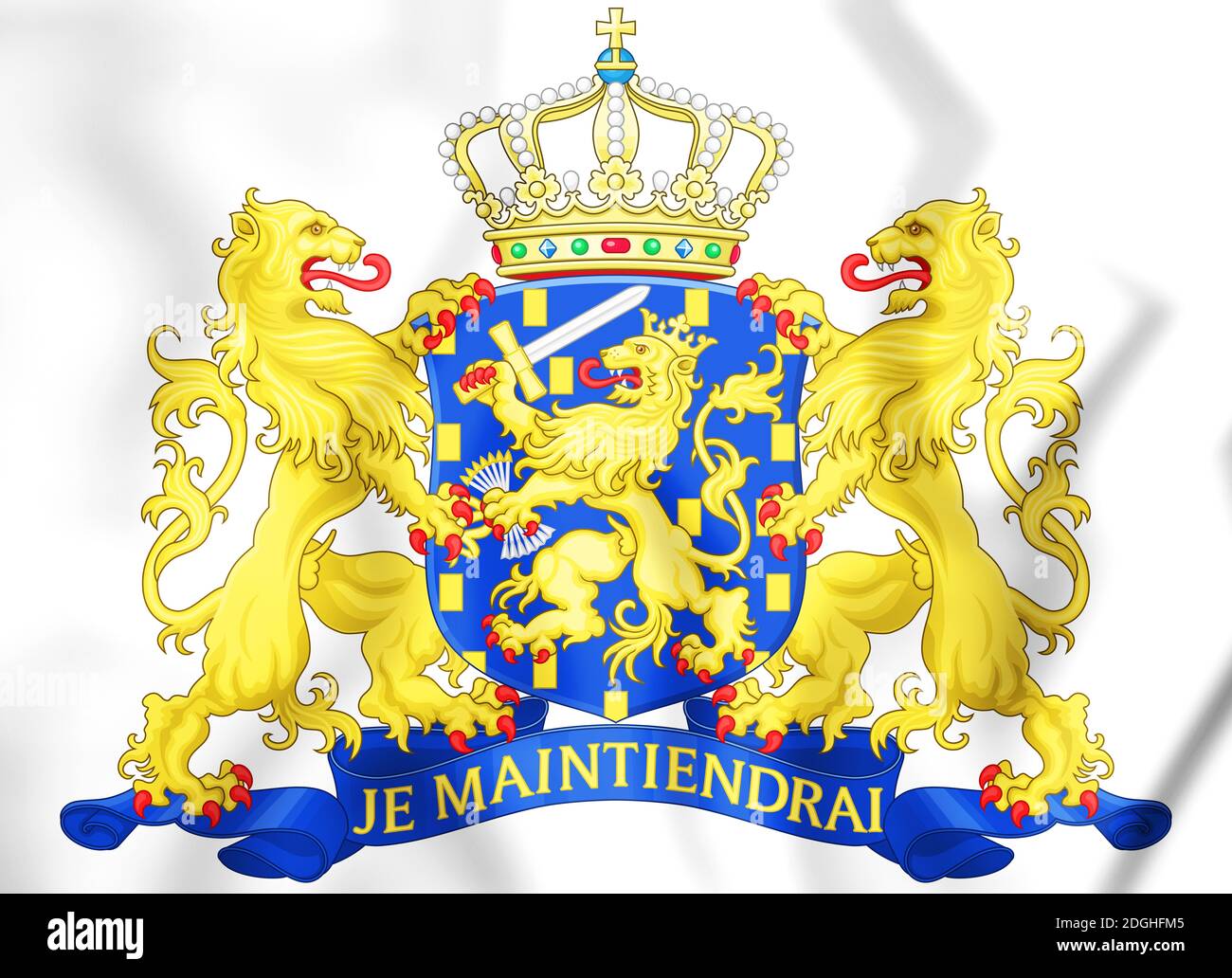 Coat of Arms of the Netherlands. 3D Illustration Stock Photo - Alamy