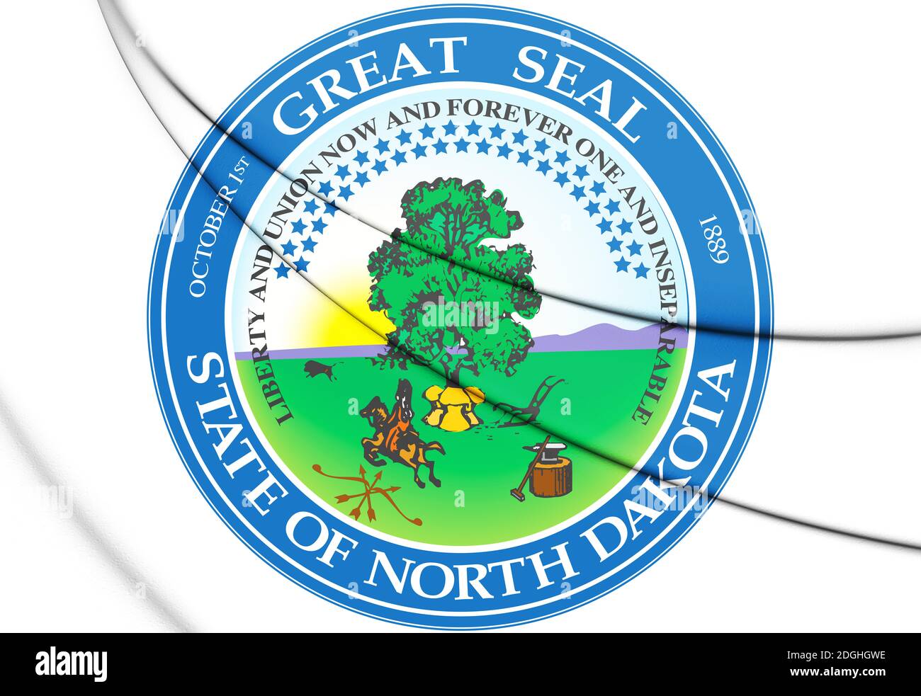State Seal of North Dakota Stock Photo - Alamy