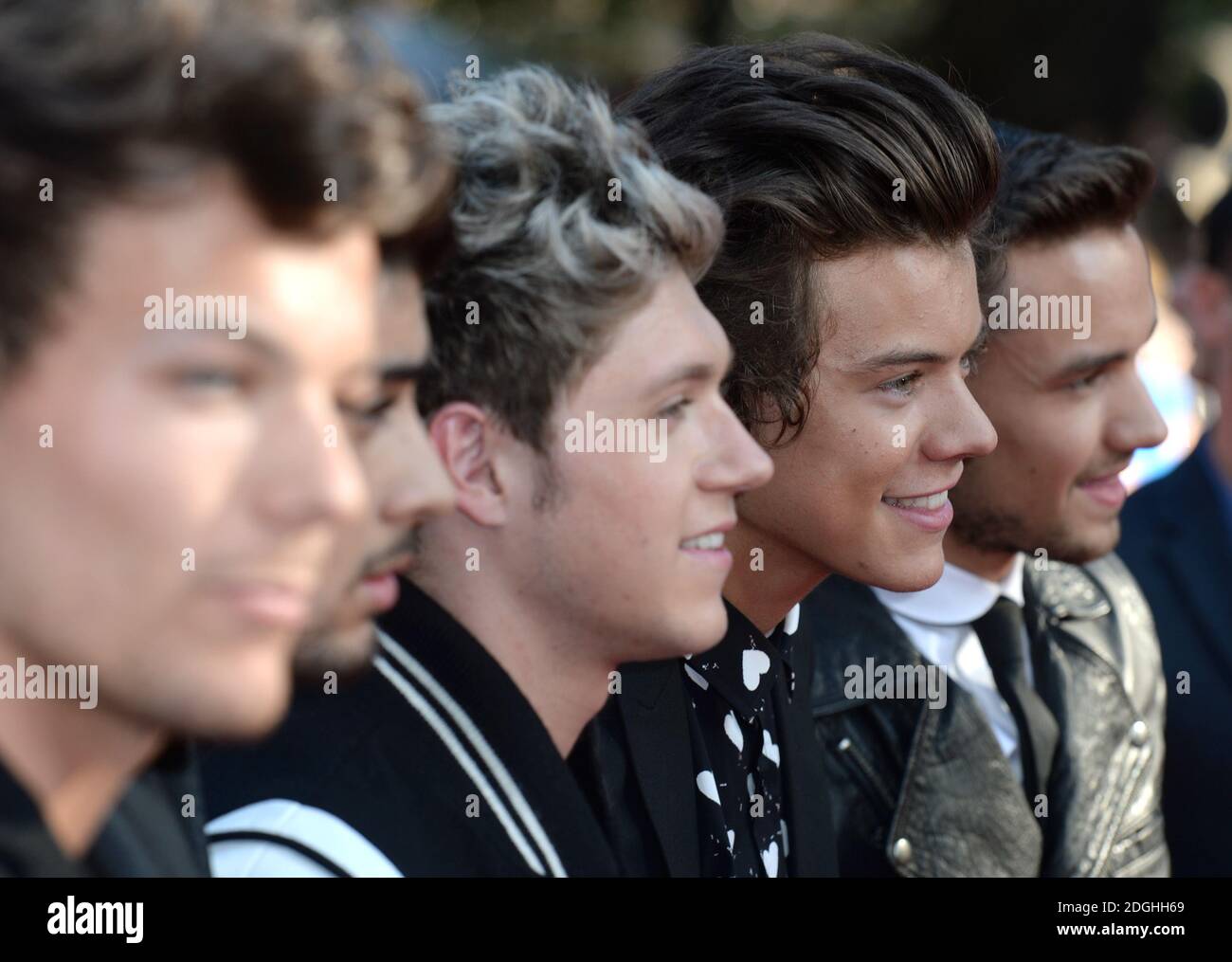 Harry Styles, Niall Horan, Louis Tomlinson, Zayn Malik and Liam Payne from British band One ...