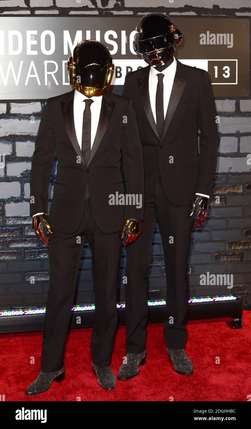 Daft Punk arriving at the MTV Video Music Awards 2013, The Barclay ...