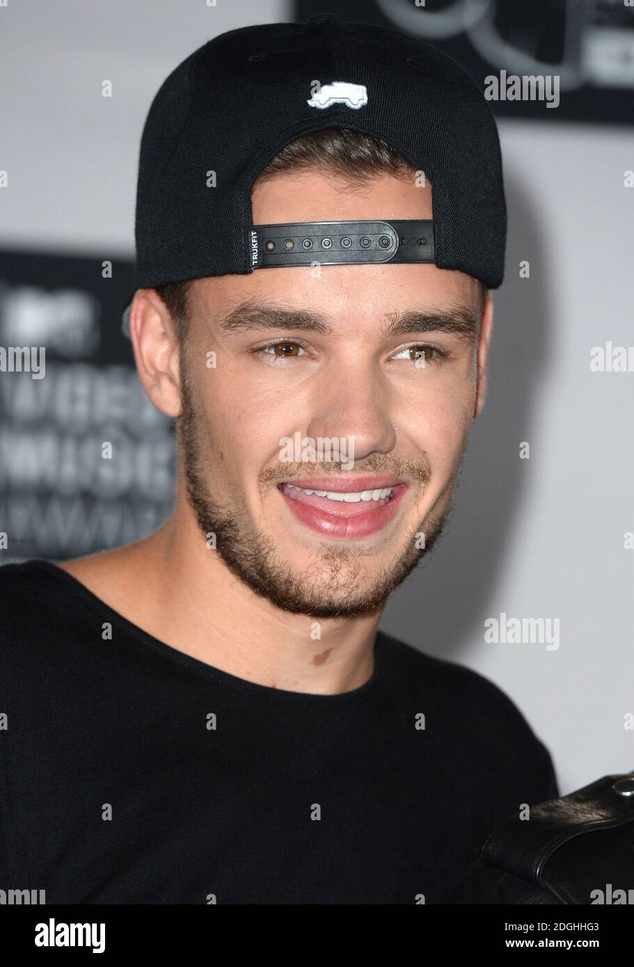 Liam Payne from One Direction backstage in the Awards Room at the MTV ...