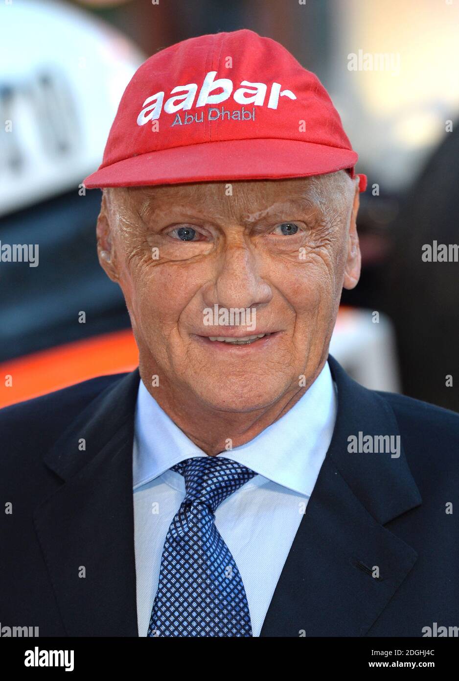 Niki Lauda arriving at the World Premiere of Rush, Odeon Cinema ...