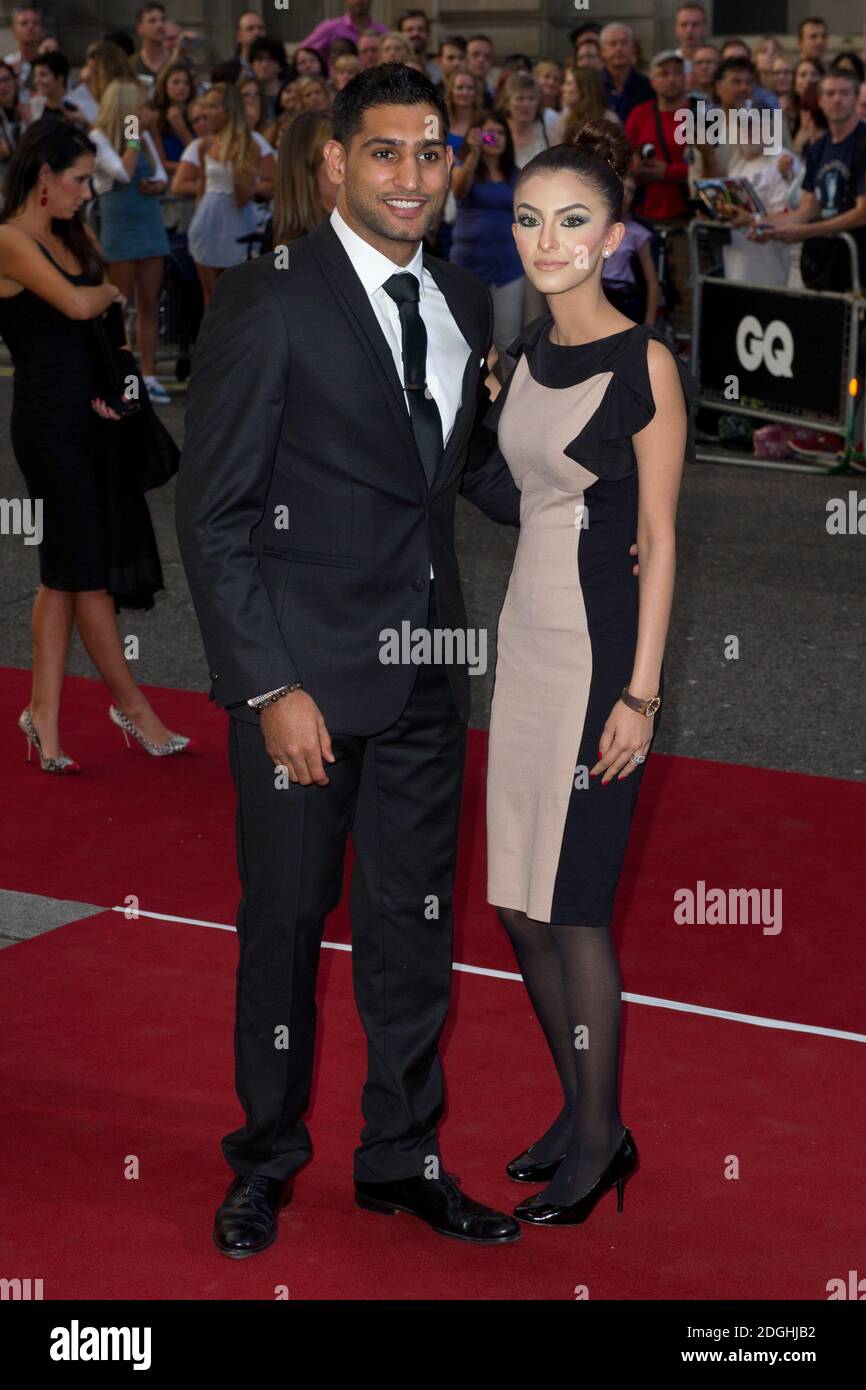 Amir Khan and wife arriving at the GQ Men of the Year Awards 2013, The ...