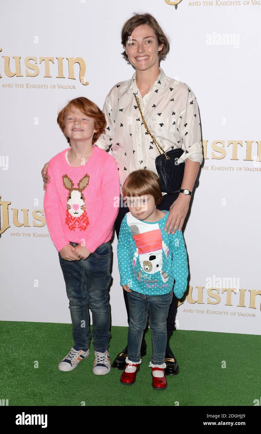 Camilla Rutherford and family arriving at the UK Premiere of Justin and ...