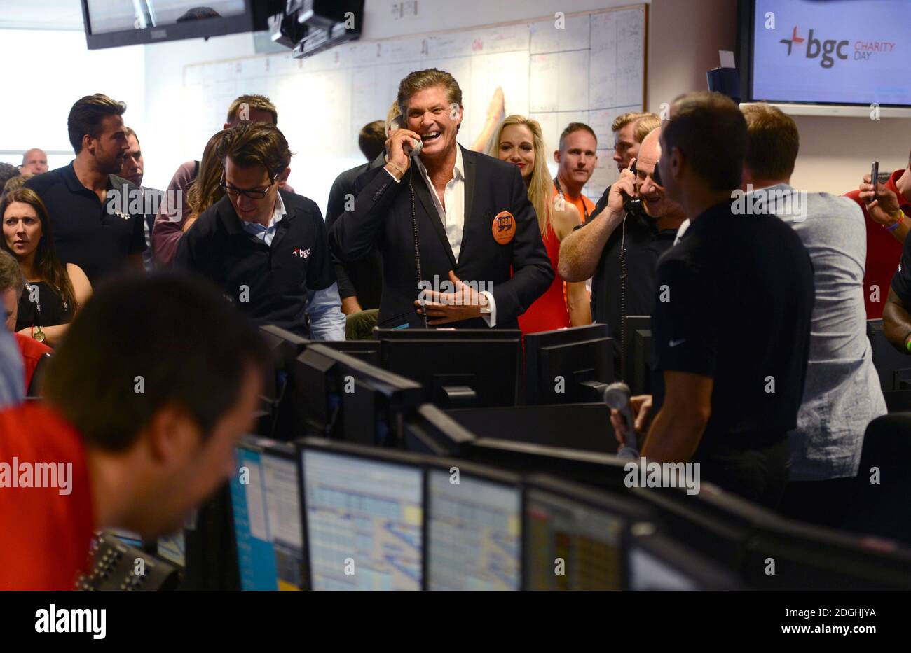 David Hasslehoff attending the BGC Charity Day, Barclays, Canary Wharf ...