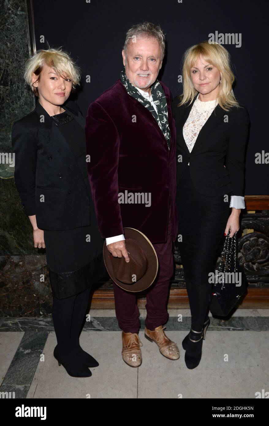 Roger Taylor with wife and daughter at the Julien MacDonald Catwalk ...