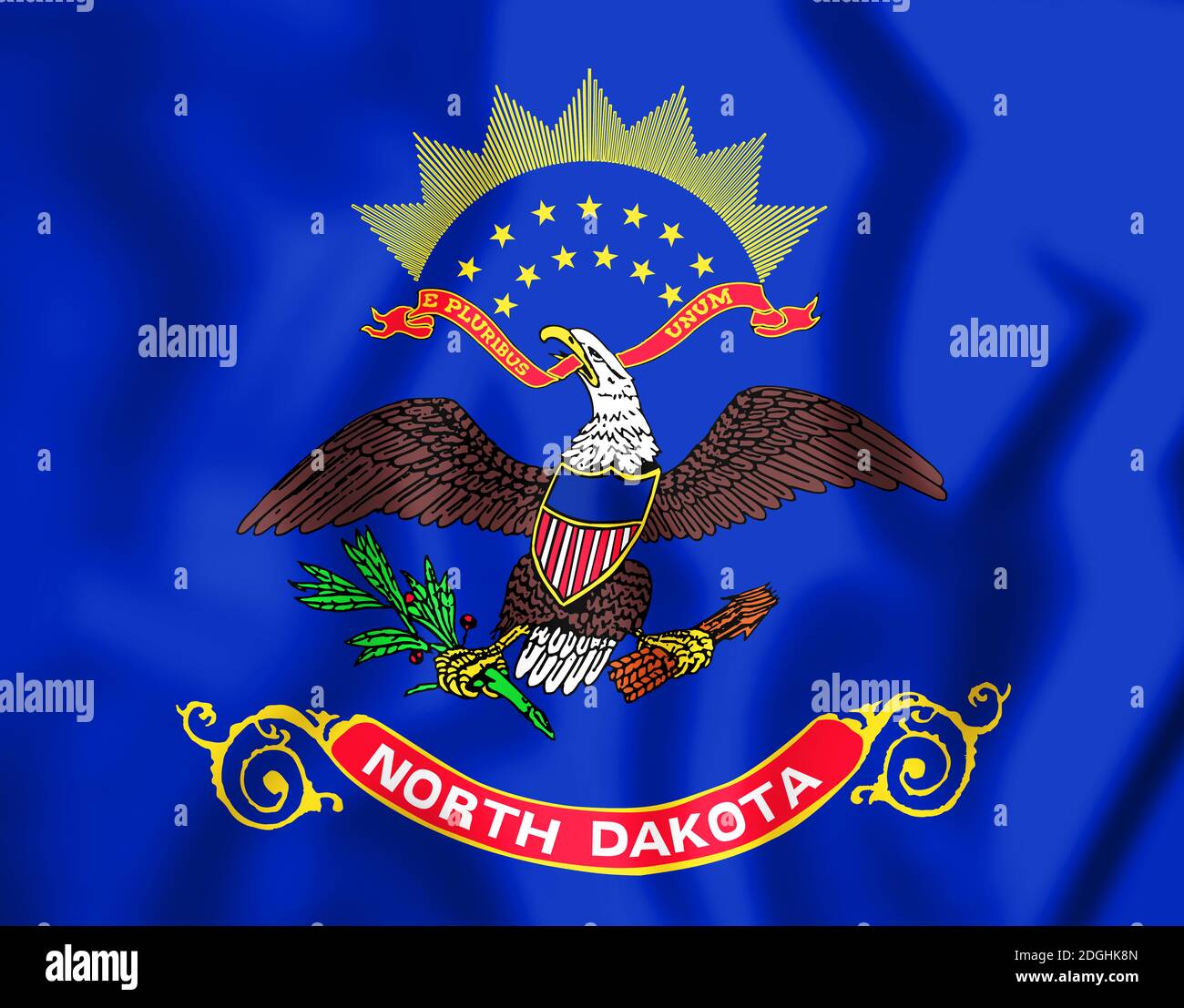 Flag of North Dakota Stock Photo - Alamy