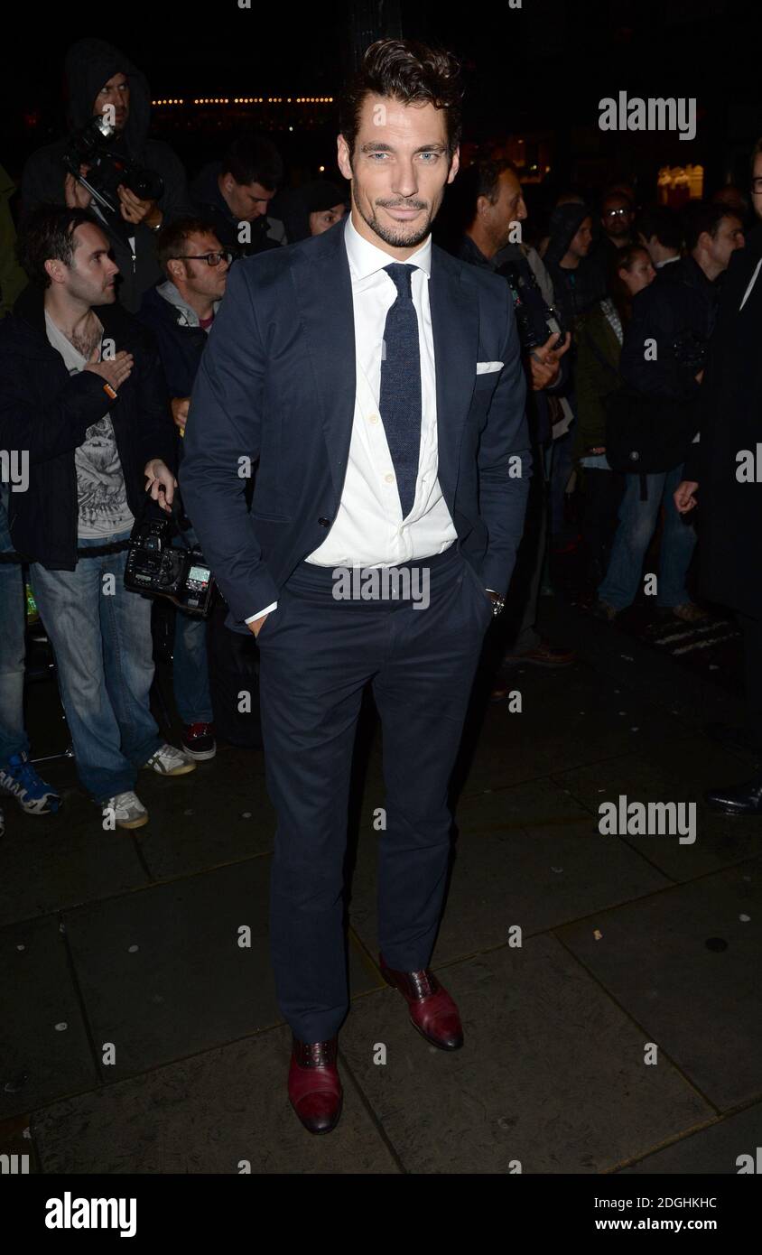 David Gandy arriving at the Vogue Dinner, part of London Fashion Week ...
