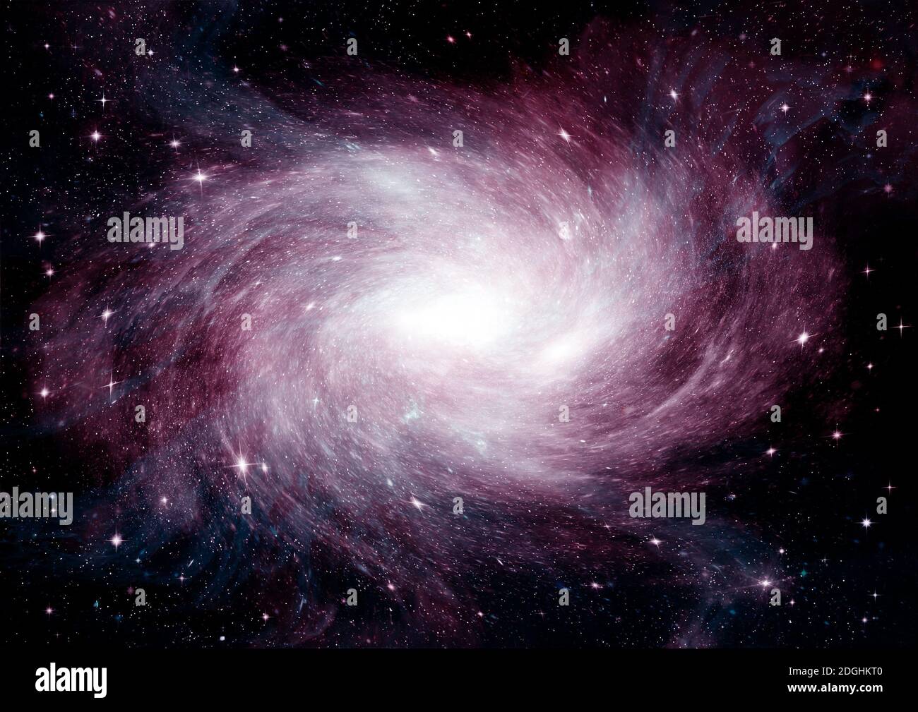 Stars, dust and gas nebula in a far galaxy Stock Photo - Alamy