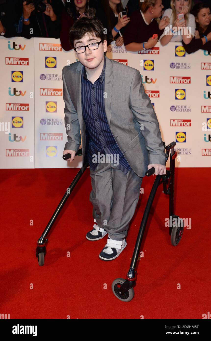 Jack Carroll arriving at the Pride of Britain Awards 2013, The ...