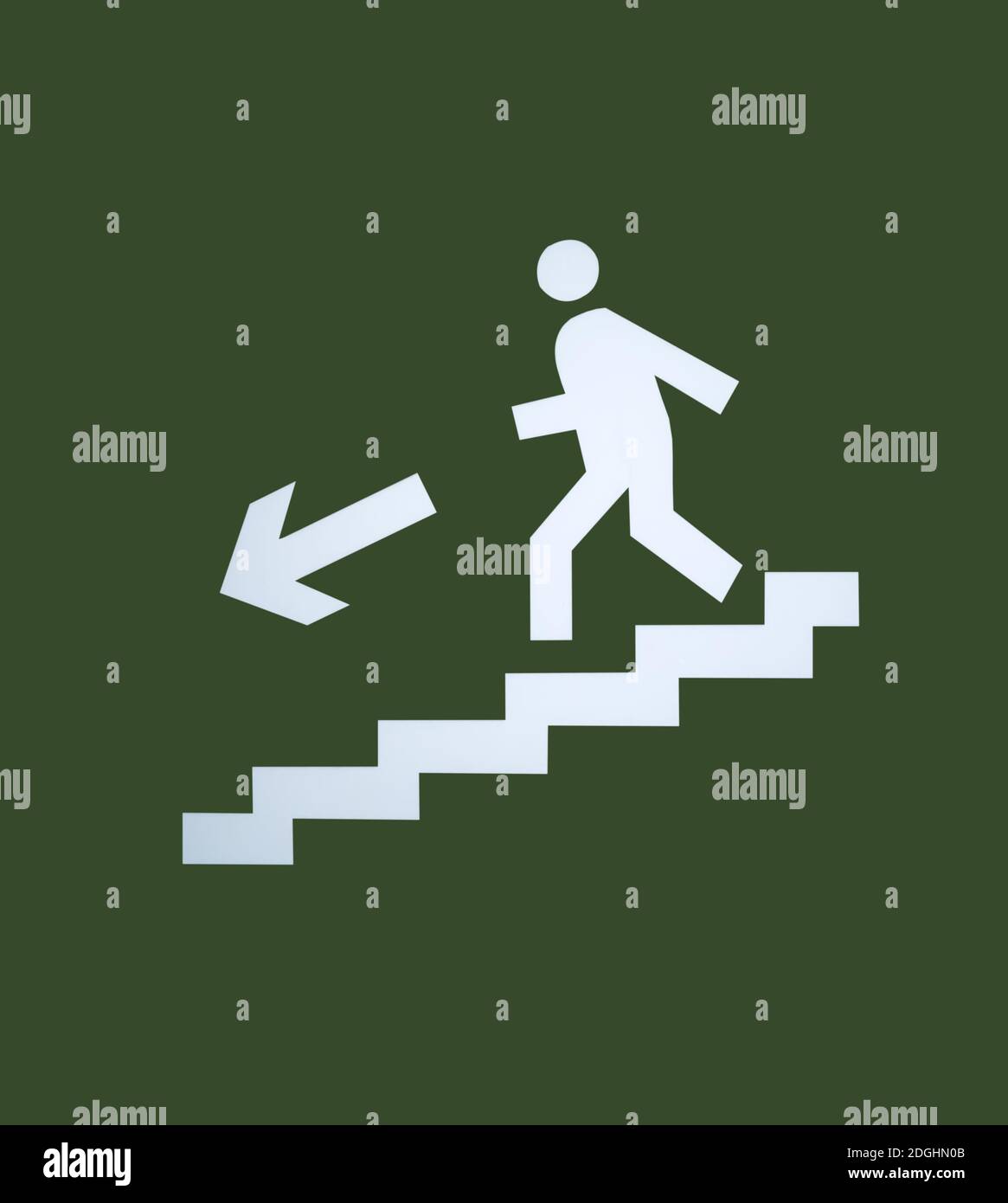 Signal indicating the movement of people on the stairs Stock Photo - Alamy