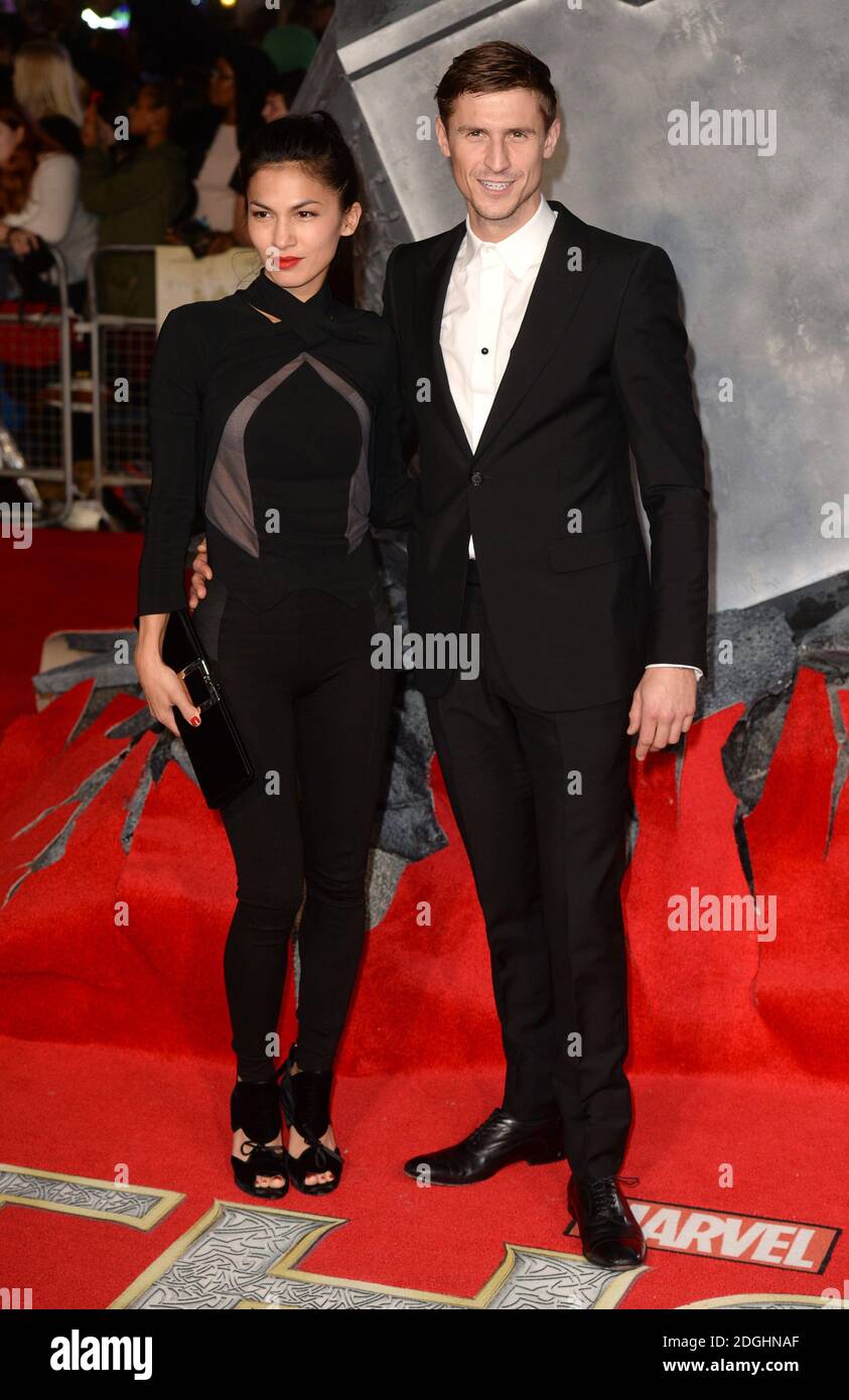 Elodie Jung and Jonathan Howard arriving at Thor The Dark World ...