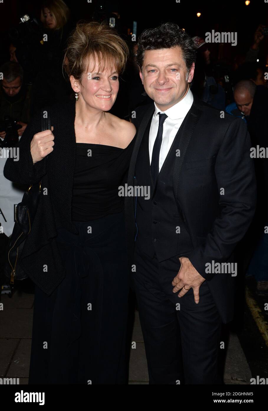 Andy Serkis and Lorraine Ashbourne arriving at the Harper's Bazaar ...