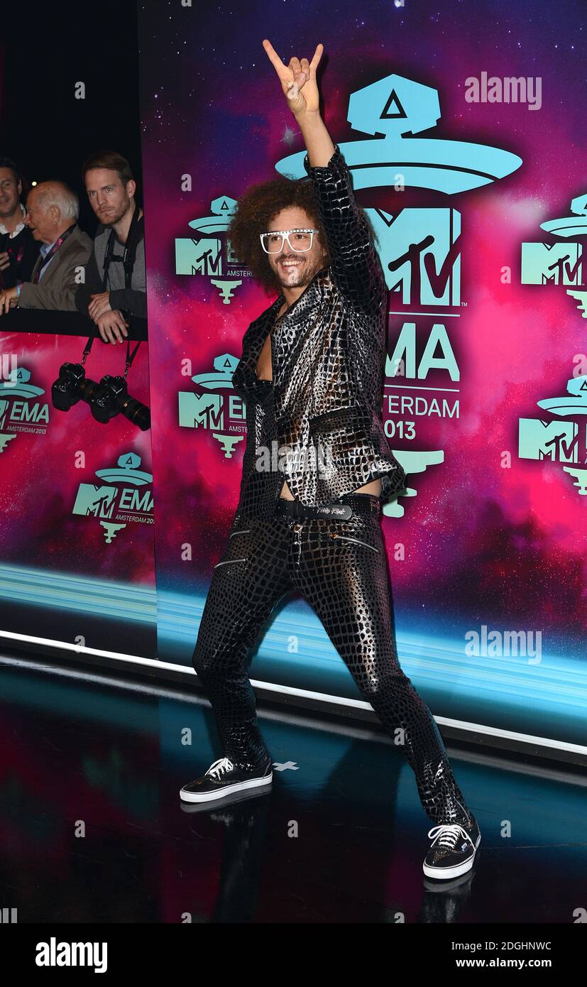 Redfoo of LMFAO arriving for the 2013 MTV Europe Music Awards at the ...