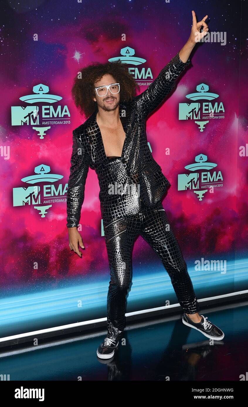 Redfoo of LMFAO arriving for the 2013 MTV Europe Music Awards at the ...
