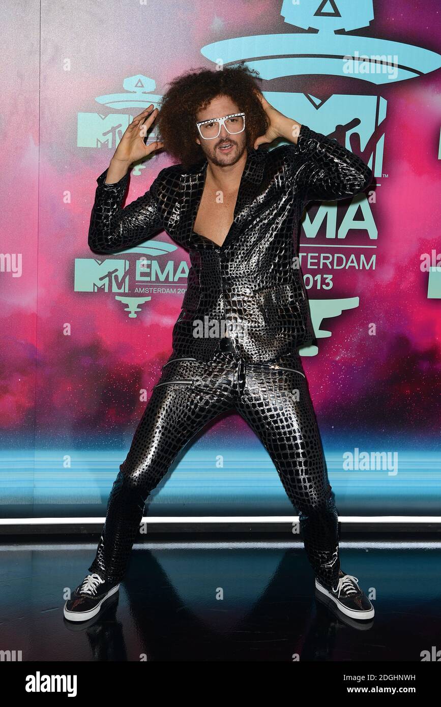 Redfoo of LMFAO arriving for the 2013 MTV Europe Music Awards at the ...