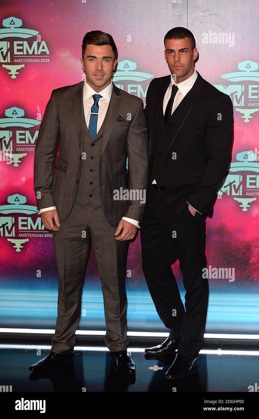 James Tindale and Jay Gardner of Geordie Shore arriving for the 2013 ...