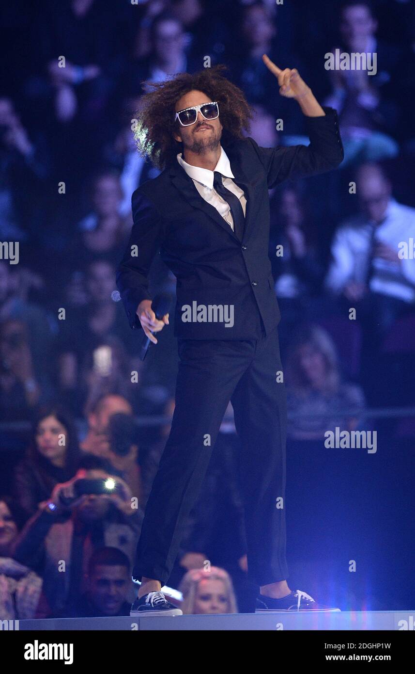 Presenter Redfoo on stage during the 2013 MTV Europe Music Awards at ...