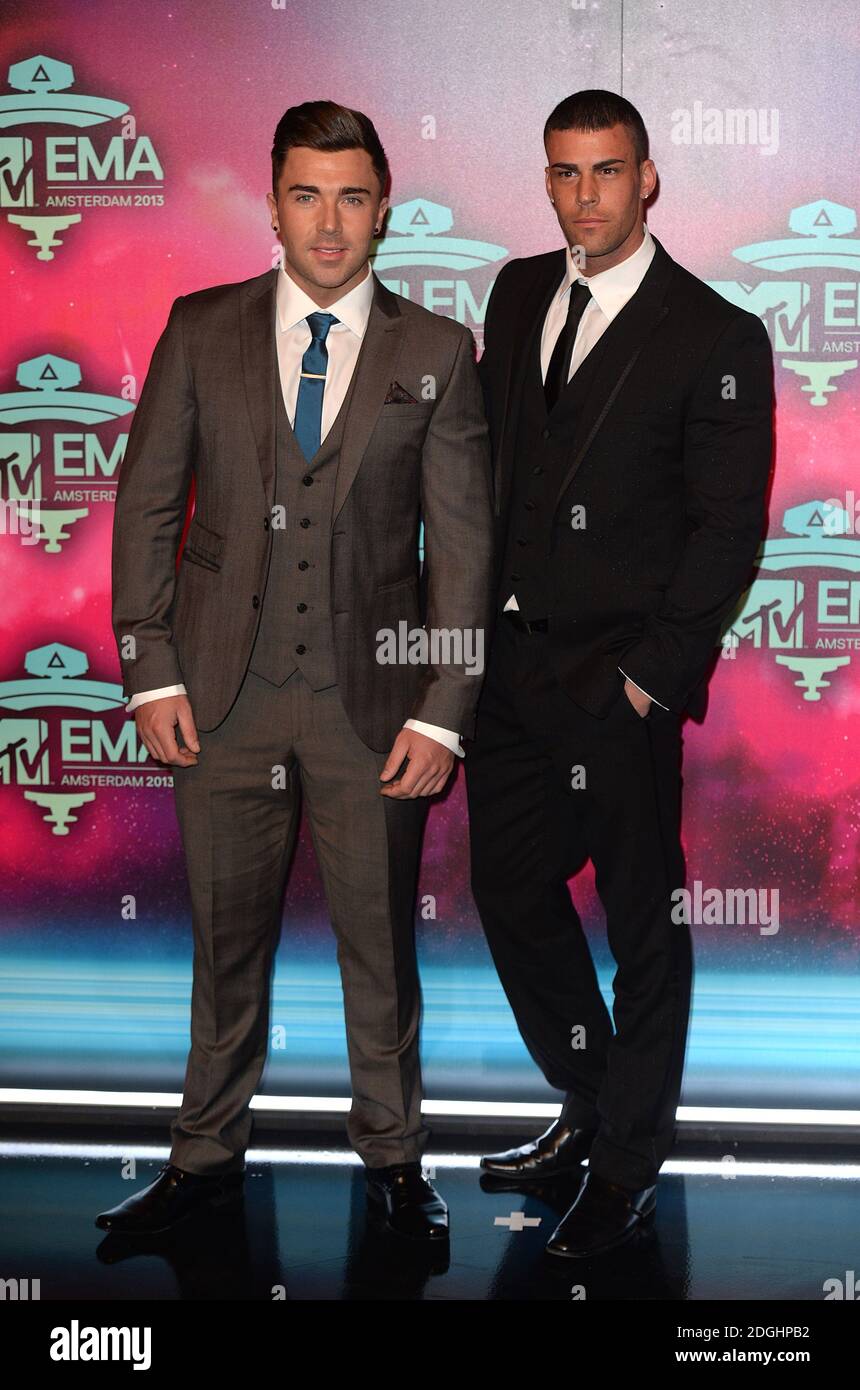 James Tindale and Jay Gardner of Geordie Shore arriving for the 2013 ...