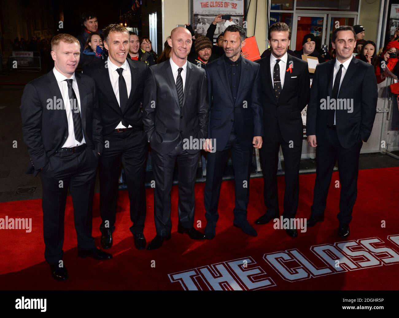 Paul Scholes, Phil Neville, Nicky Butt, Ryan Giggs, David Beckham and ...