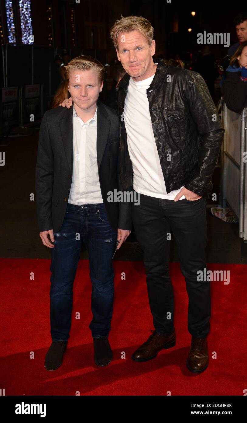 Jack Scott Ramsey and Gordon Ramsey arriving at the World Premiere of ...