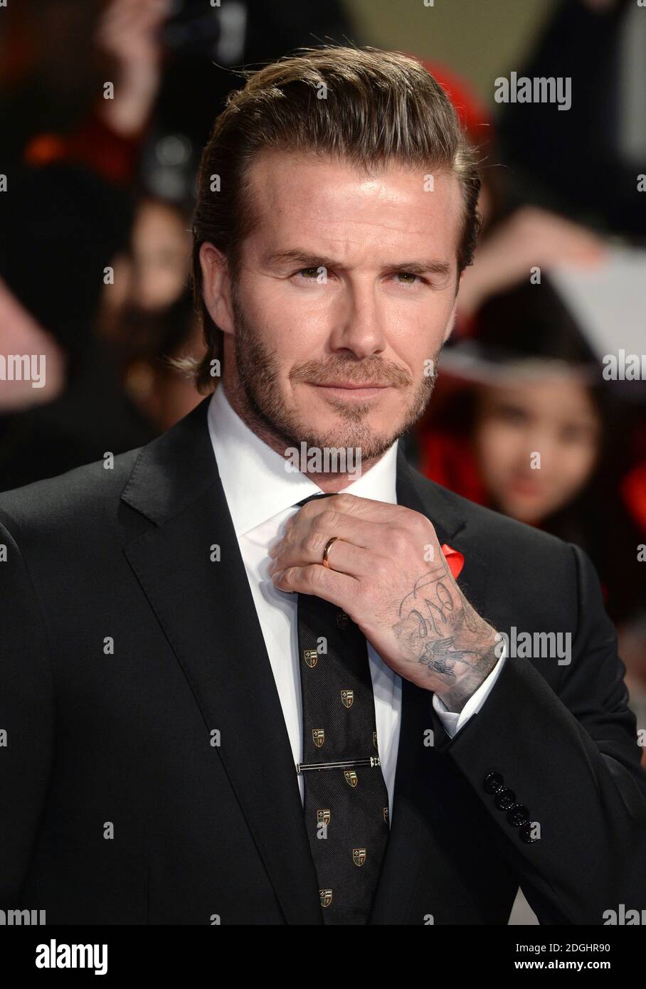 David Beckham arriving at the World Premiere of Class of 92, Odeon West ...