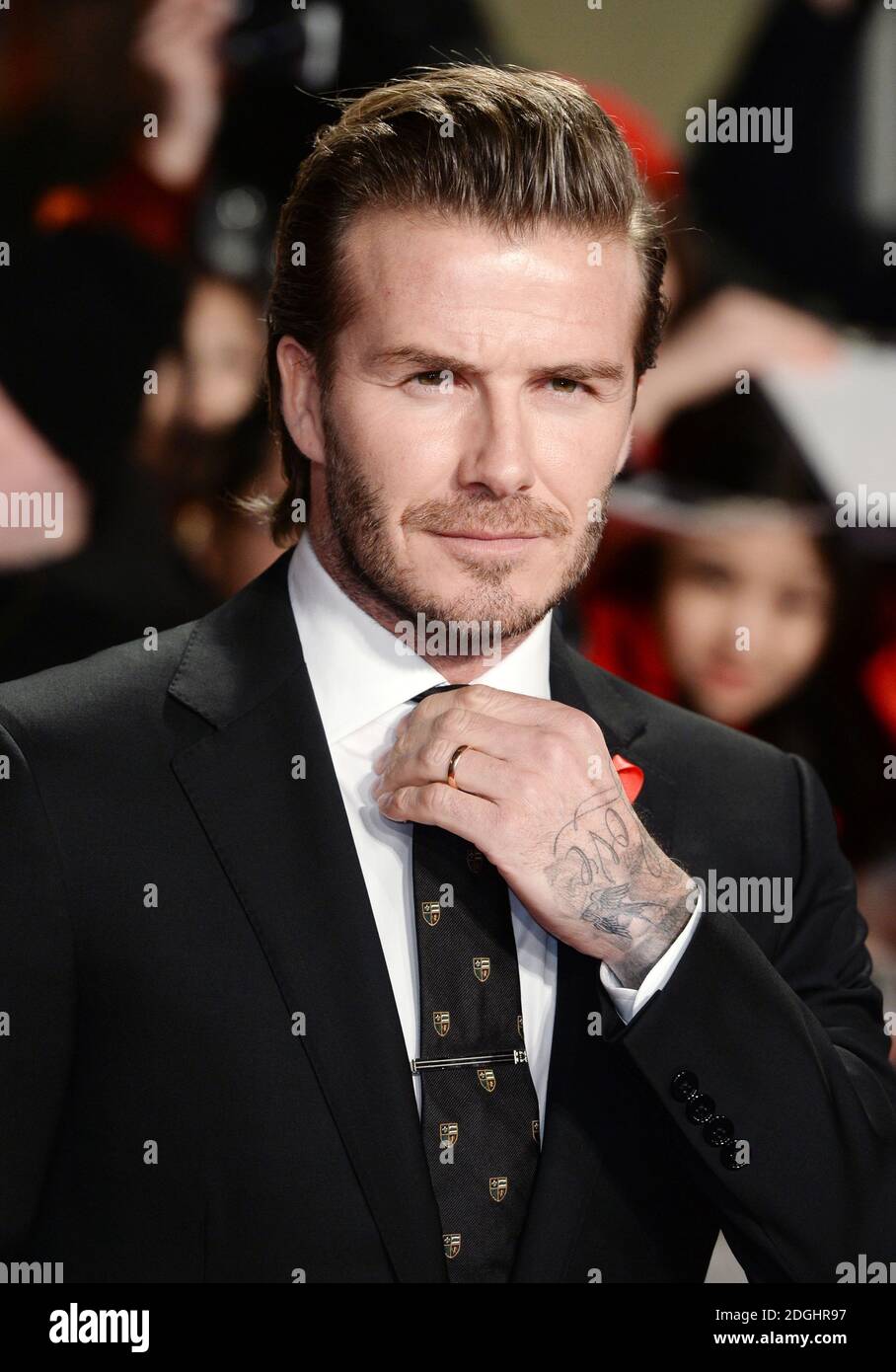 David Beckham arriving at the World Premiere of Class of 92, Odeon West ...