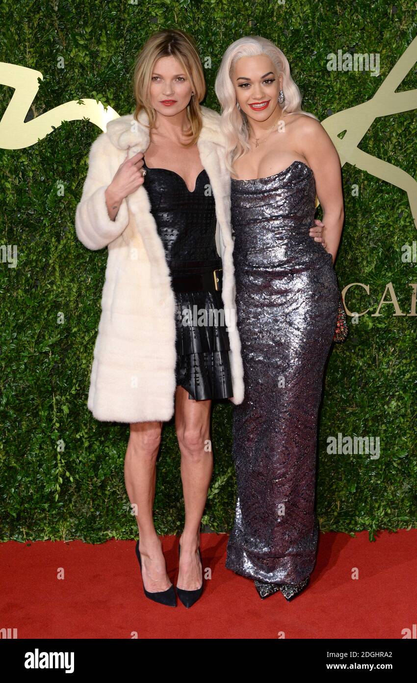 Kate Moss and Rita Ora arriving at The British Fashion Awards 2013, The ...