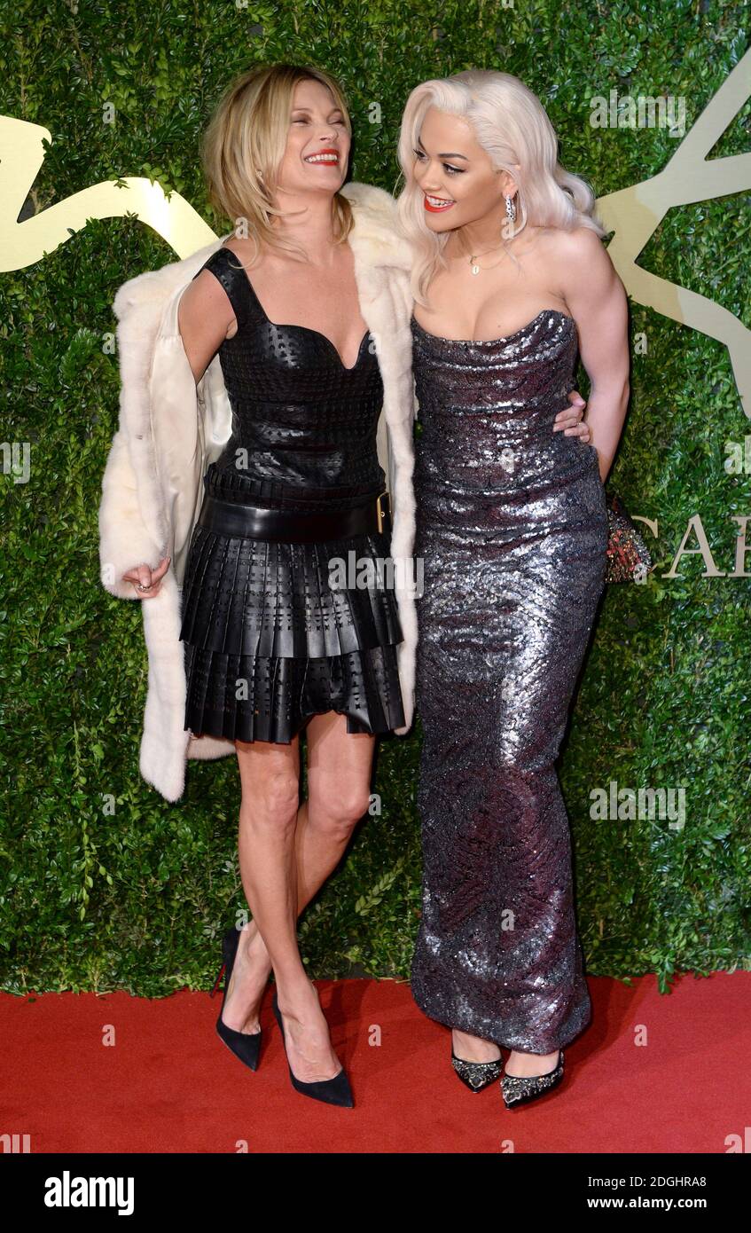 Kate Moss and Rita Ora arriving at The British Fashion Awards 2013, The ...
