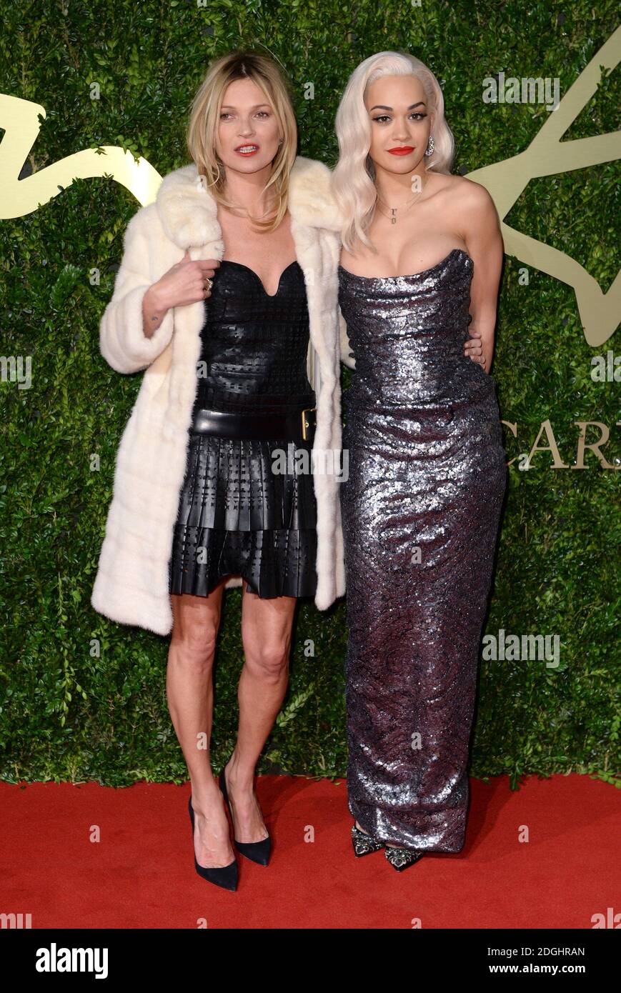 Kate Moss and Rita Ora arriving at The British Fashion Awards 2013, The ...
