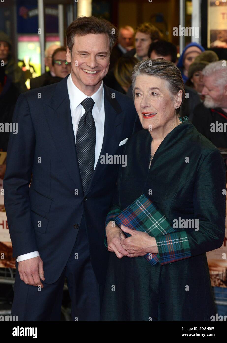 Colin Firth and Patti Lomax arriving at the UK Premiere of The Railway ...
