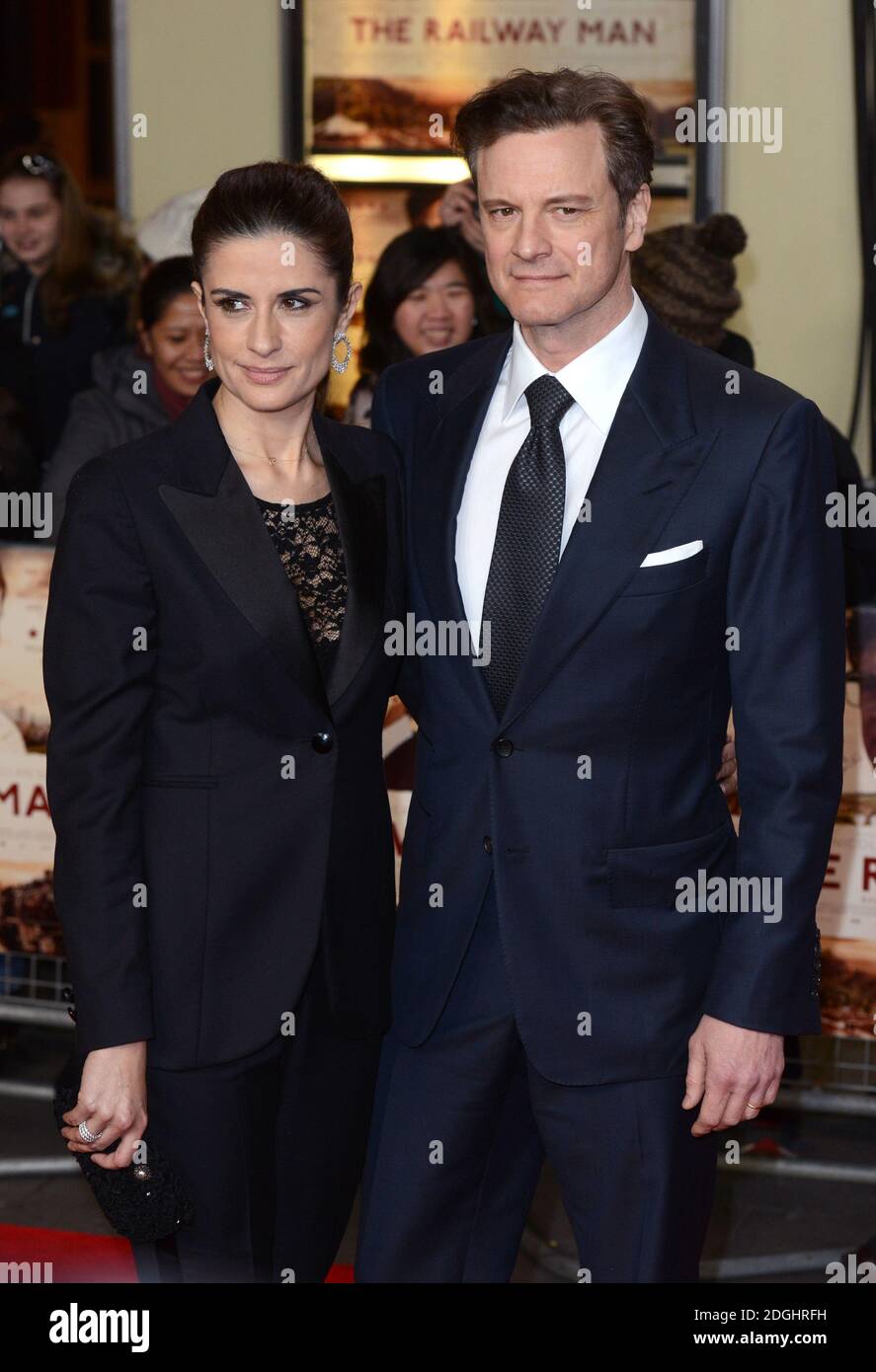 Colin Firth and wife Livia Giuggioli Firth arriving at the UK Premiere ...