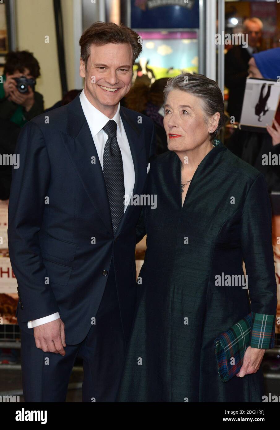 Colin Firth and Patti Lomax arriving at the UK Premiere of The Railway ...