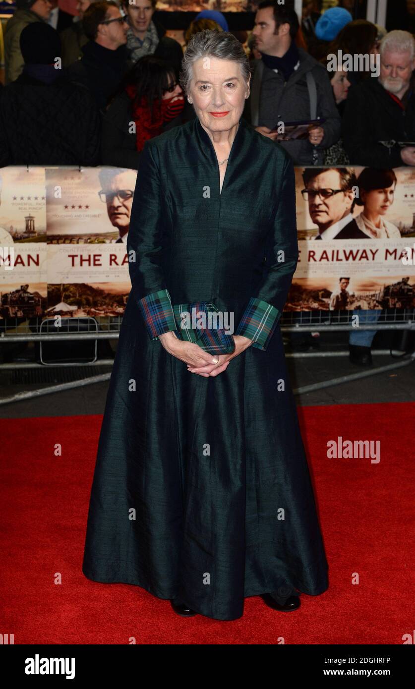 Patti Lomax arriving at the UK Premiere of The Railway Man, Odeon West ...